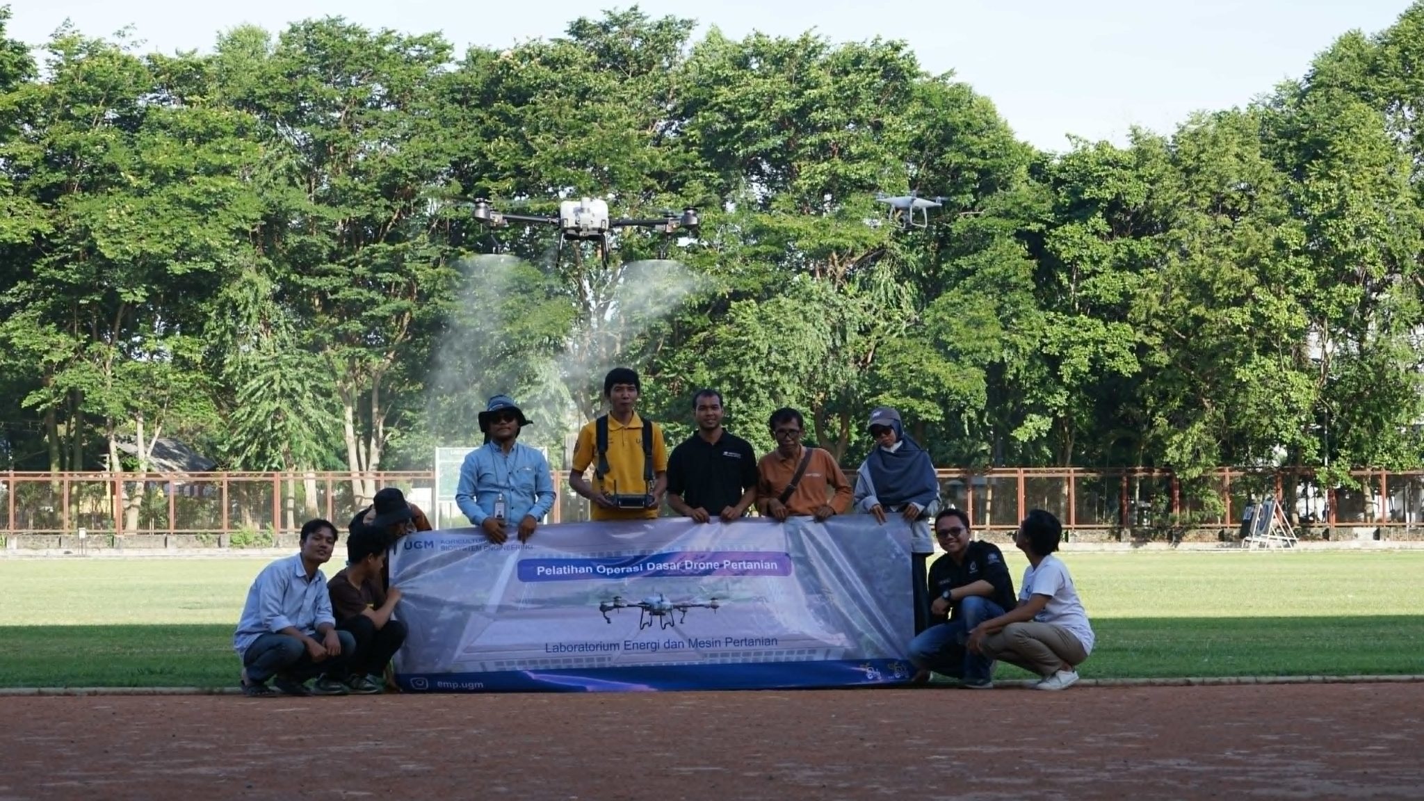 The Department of TPB at UGM Organizes Training on Drone Sprayer ...